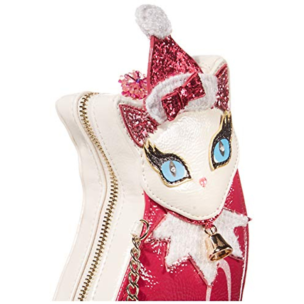 Betsey Johnson Kitsch Holiday Kitty Crossbody Bag, Pink Multi