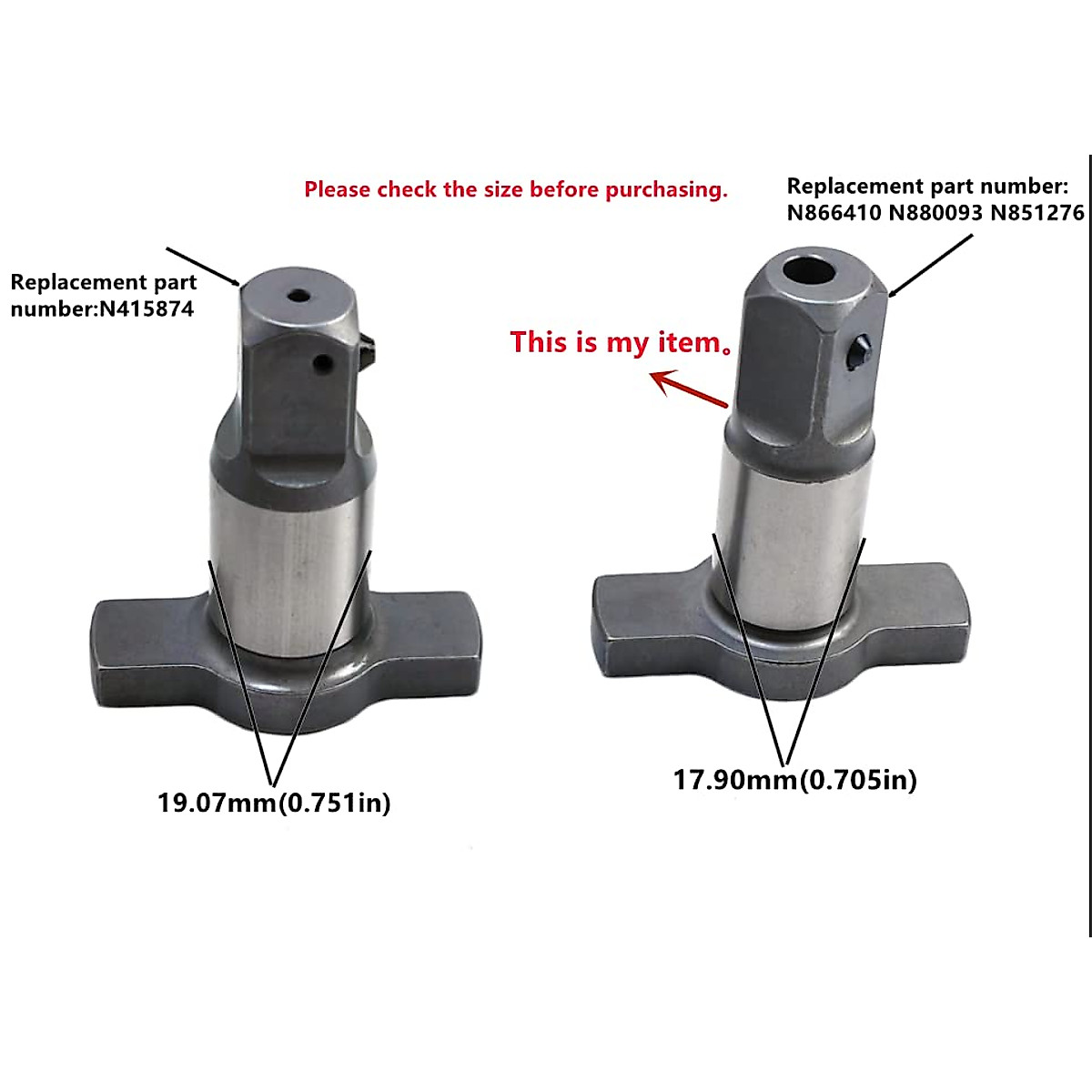 N866410 N880093 N851276 For Dewalt Impact Wrench 1/2 Anvil,chuck Replacement,Detent Pin Anvil,Driver Spindle Hammer Block Fits DCF899 4 generations Impact Wrench