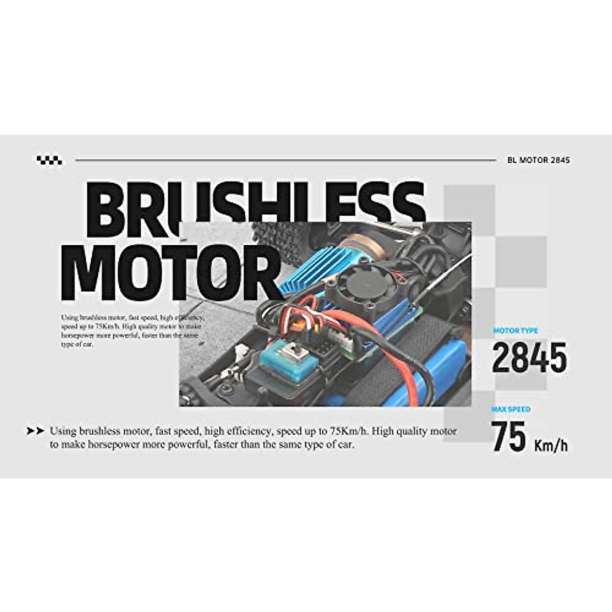 WLtoys 184016 Scale 1/18 75KM/H 2.4G RC Car Brushless 4WD Electric High Speed Off-Road Remote Control Drift Toys for Children Racing (184016 1 * 1500mAh)