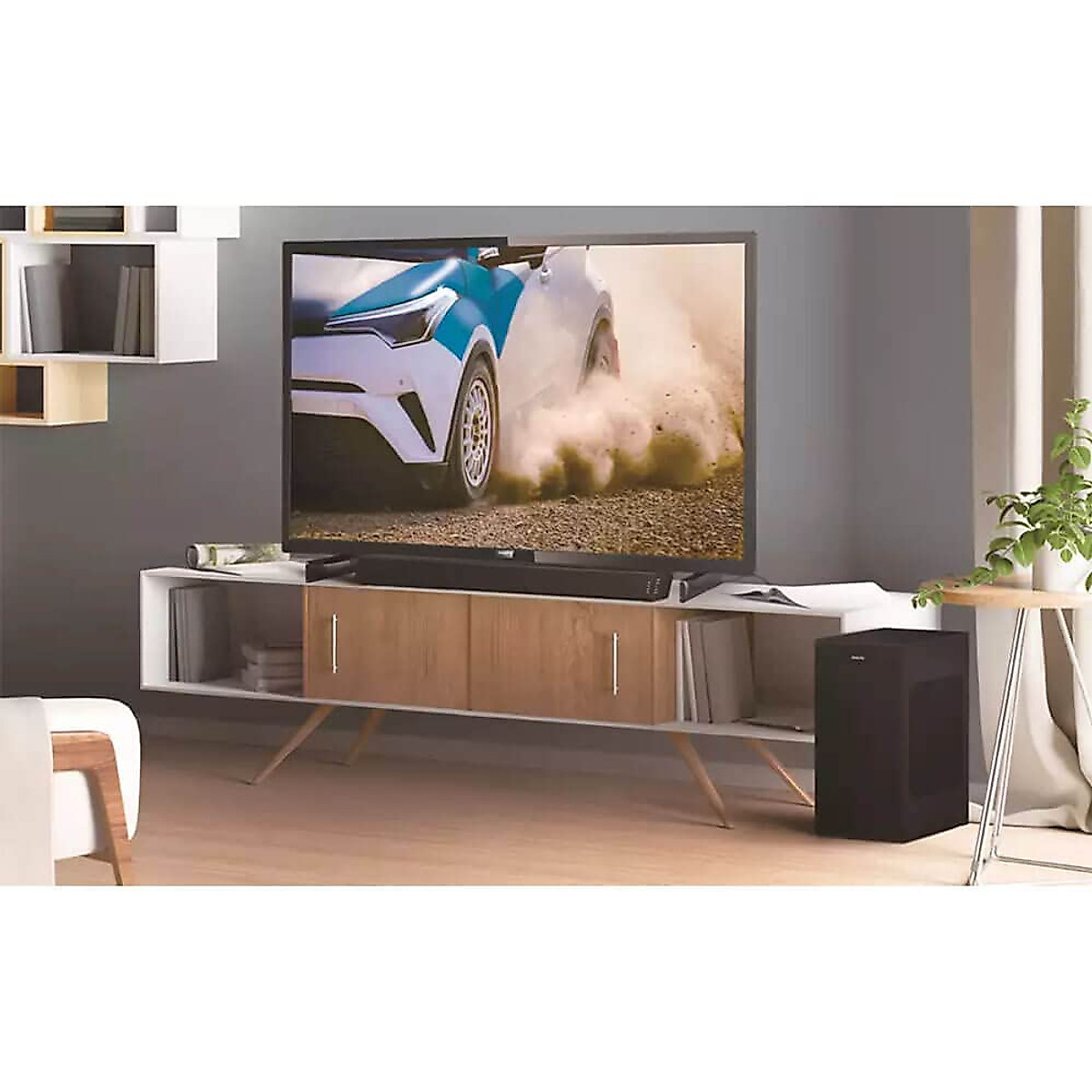 Philips B7305 2.1 Channel 300 Watts Dolby Audio Performance Soundbar Speaker with Wireless Subwoofer, HDMI ARC (TAB7305)