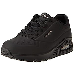 Skechers womens Skecher Street Women's Uno - Stand on Air Sneaker, Black/Black, 11 US