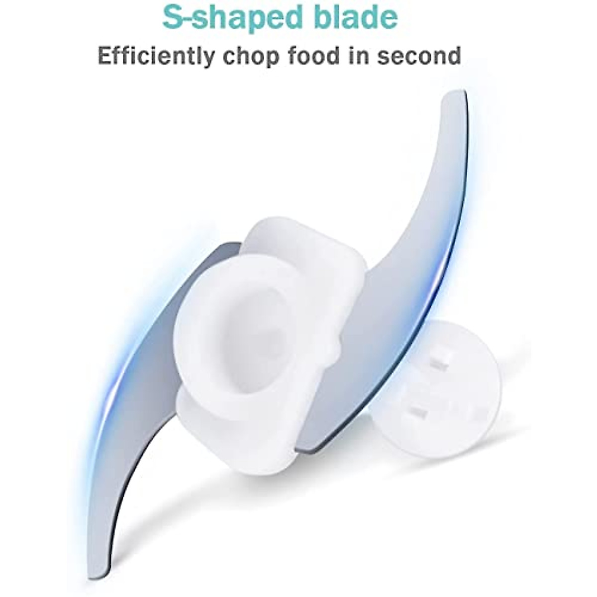 Food Processor, EZBASICS Small Food Processor for Vegetables, Meat, Fruits, Nuts, 2 Speed Mini Food Chopper With Sharp Blades, 2-Cup Capacity, Silver