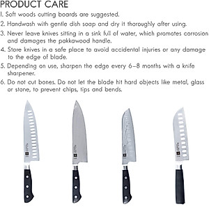 Fortune Candy 8 Inch Chef’s Knife - Japanese AUS-10 Stainless Steel Kitchen Knife - Full Tang, Classic Handle (Silver)