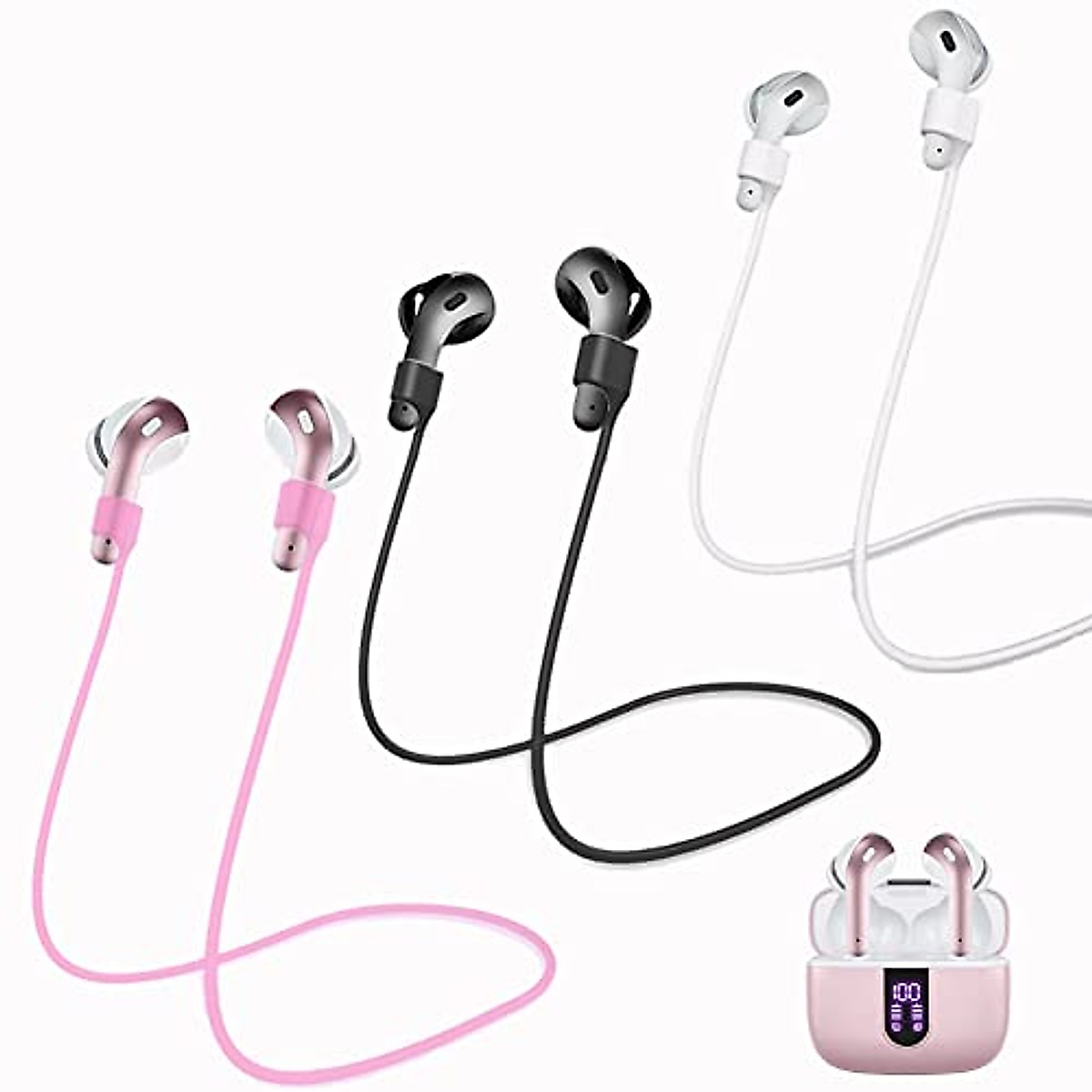 smaate Anti-Lost Straps Compatible with TAGRY X08 Earbuds, Magnetic Soft Silicone Sport Necklace