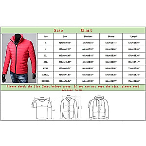 BIFUTON Puffer Jacket Men,Men's Lightweight Packable Hooded Puffer Jacket Insulated Winter Coat for Snow Ski Traveling H1011