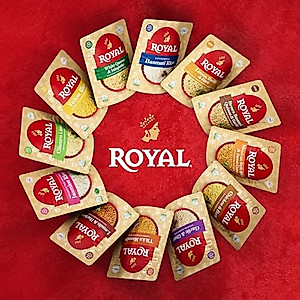 Royal Authentic Thai Hom Mali White Jasmine Rice - Microwave Rice - Dinner Side Dish - (4 Pack) 8.5 oz Pouch