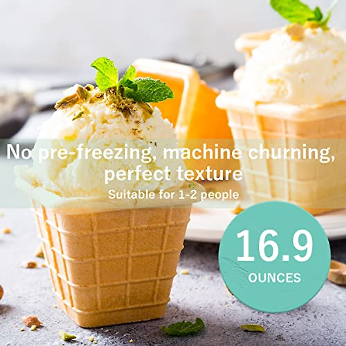 swicifii Ice Cream Maker with automatic cooling system,soft serve ice cream machine,yogurt maker, Gelato,Sorbet, White 9inchx6.5inchx7.5inch XWDS-BQLJ XWDS-BQLJ-W