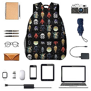 Cute Backpack Student School Bookbag Lightweight Durable Schoolbag For Boys Girls Water Resistant Laptop Travel Backpacks 16Inch