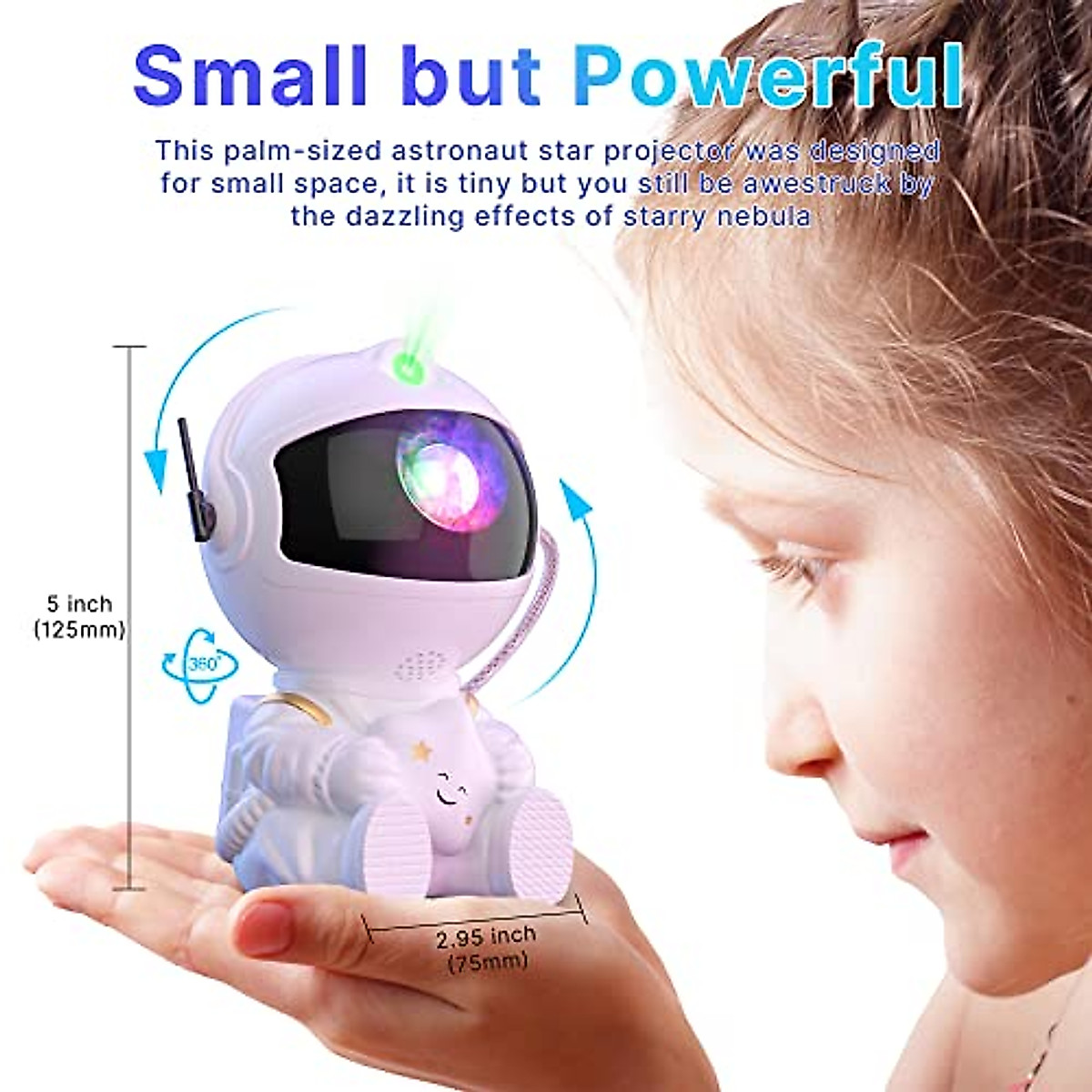 Star Projector Galaxy Light, Astronaut Night Light for Kids, Nebula Sky Starry Projector Light, Bedroom Decor Ceiling LED Lamp with Remote for Kids Adults Room/Birthday/Party/Decoration