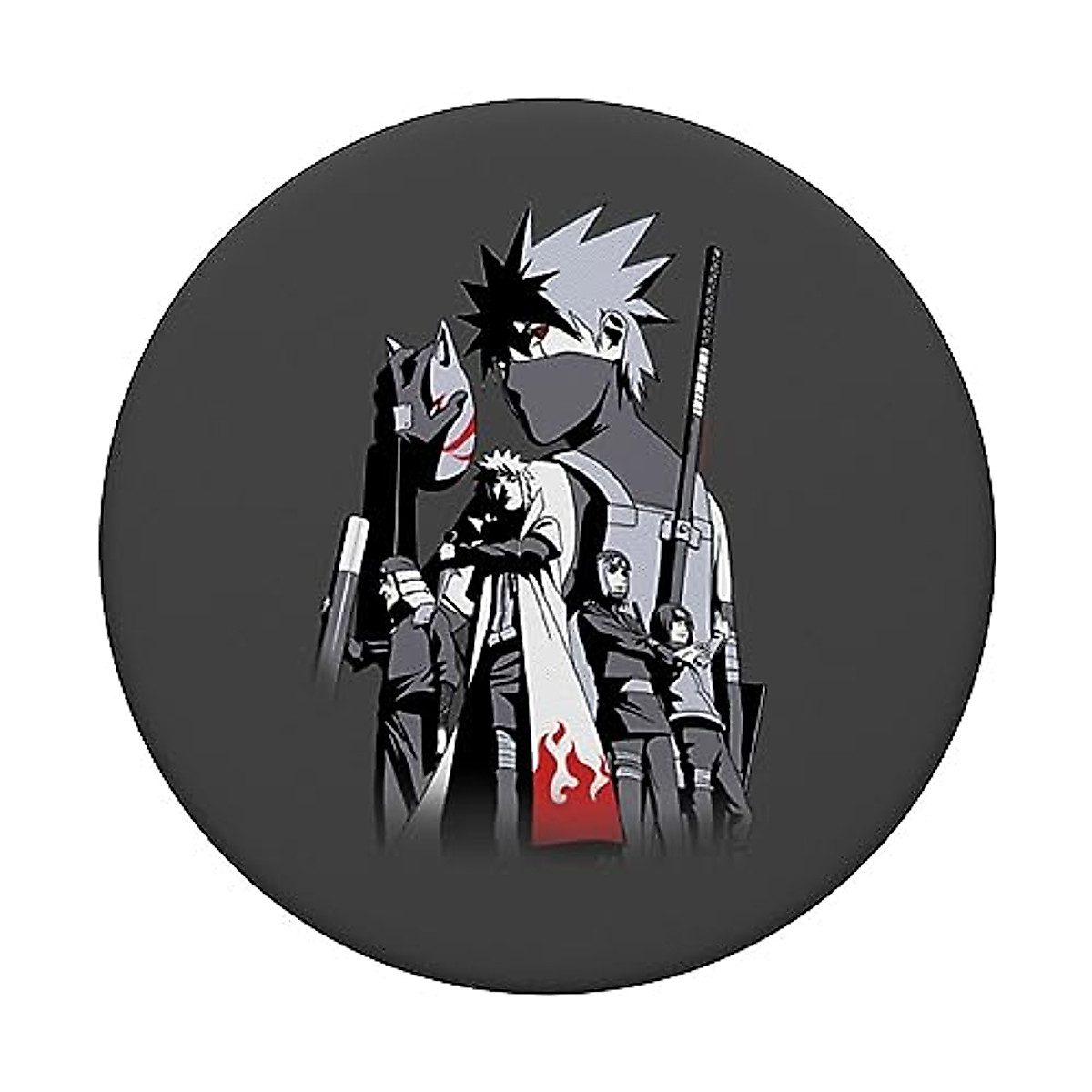 Naruto Shippuden Anime with Kakashi Hatake and Team 7 PopSockets Standard PopGrip