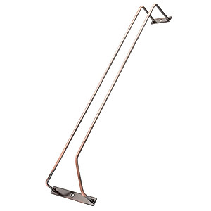 zoohot 40.5cm Copper Wine Glass Rack, Stemware Rack, Wire Hanging Rack, Under Cabinet Metal Wine Glass Holder (1 Rows, 2 Pack)