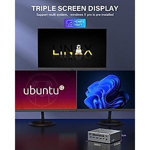 KAMRUI Mini PC Intel i5-12450H(up to 4.4GHz,8C/12T), Mini Computers Desktop 32GB RAM 512GB NVME SSD,Micro PC Small Support Triple Display 4K with Type-C/WiFi6/BT5.2/USB3.2/LAN for Office/Business