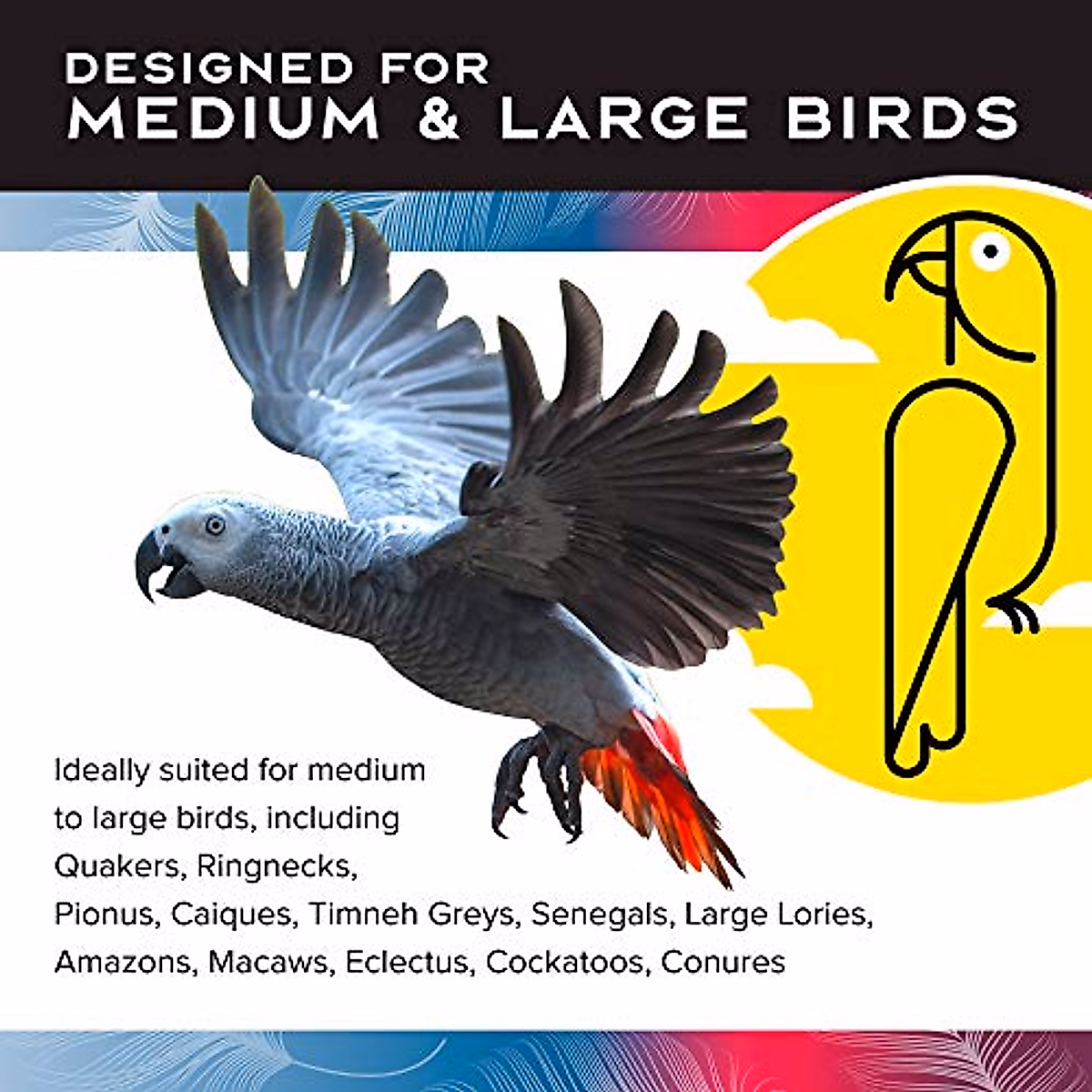 Featherland Paradise | Foraging Ball with Bell Interactive Bird Toy and Treat Dispenser | Creative Foraging Systems | Ideal for Medium to Large Birds