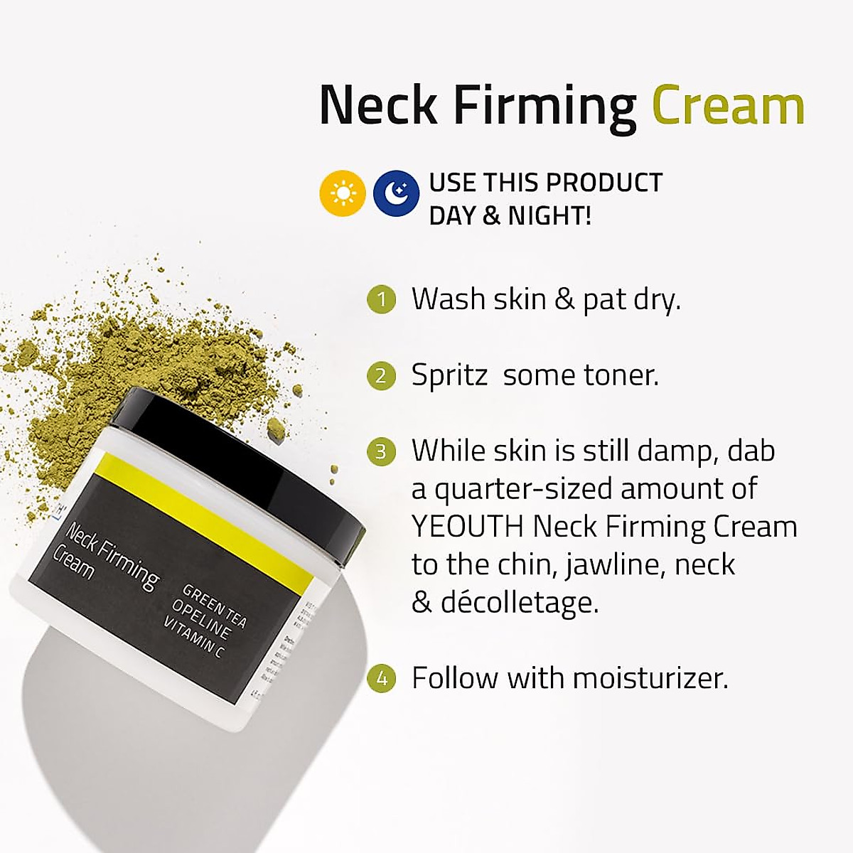 YEOUTH Neck Cream with Vitamin C, Moisturizing Neck Firming Cream for Women and Men, Targeting Decolletage and Double Chin, Cleavage and Chest 2oz