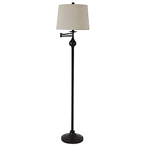 Decor Therapy Tina Floor Lamp with Swing Arm and Ball Accent, Bronze - PL4376