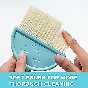 Mini Broom and Dustpan Small Dustpan and Brush Set Hand Broom and Dustpan Set.Small Dustpan Whisk Broom for Cleaning Desk, Computer Table,Keyboard,Kitchen Necessities.