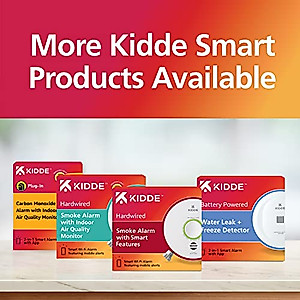 Kidde Smart Smoke Detector, WiFi, Alexa Compatible Device, Hardwired w/Battery Backup, Voice & App Alerts