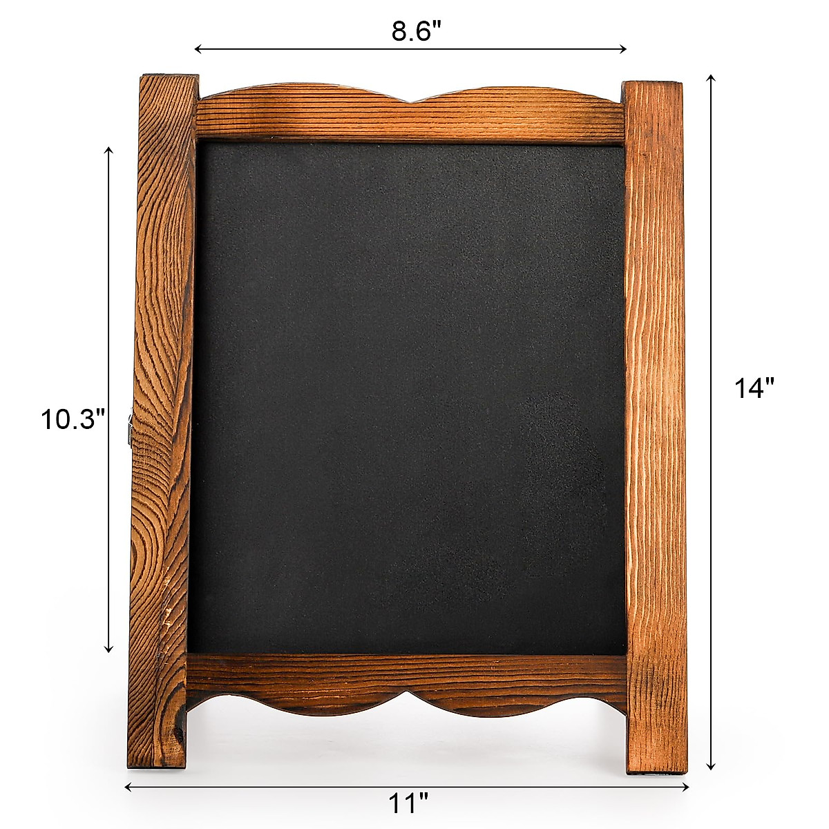 Tosnail 11" x 14" Framed Tabletop Chalkboard Signs, Double-Sided Chalk Board Magnet Board, Decorative Bulletin Boards, Rustic Wooden Blackboard, Small Menu Board for Home, Kitchen, Crafts, Party Decor