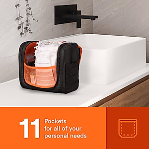 Fitdom Tactical Hanging Toiletry Bag Dopp Kit For Men & Women. Perfect For Travel & Storage for Cosmetic, Clipper, Toothbrush, Shower, Shaving & Grooming Care. Best Overnight Toiletries Organizer Case