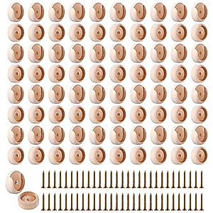 Closet Pole Socket Wooden Closet Rod Holders Closet Rod Bracket Closet Rod Support with Screws for Closet Rod Wardrobe Hallway Bathroom Clothing Store (20 Sets)