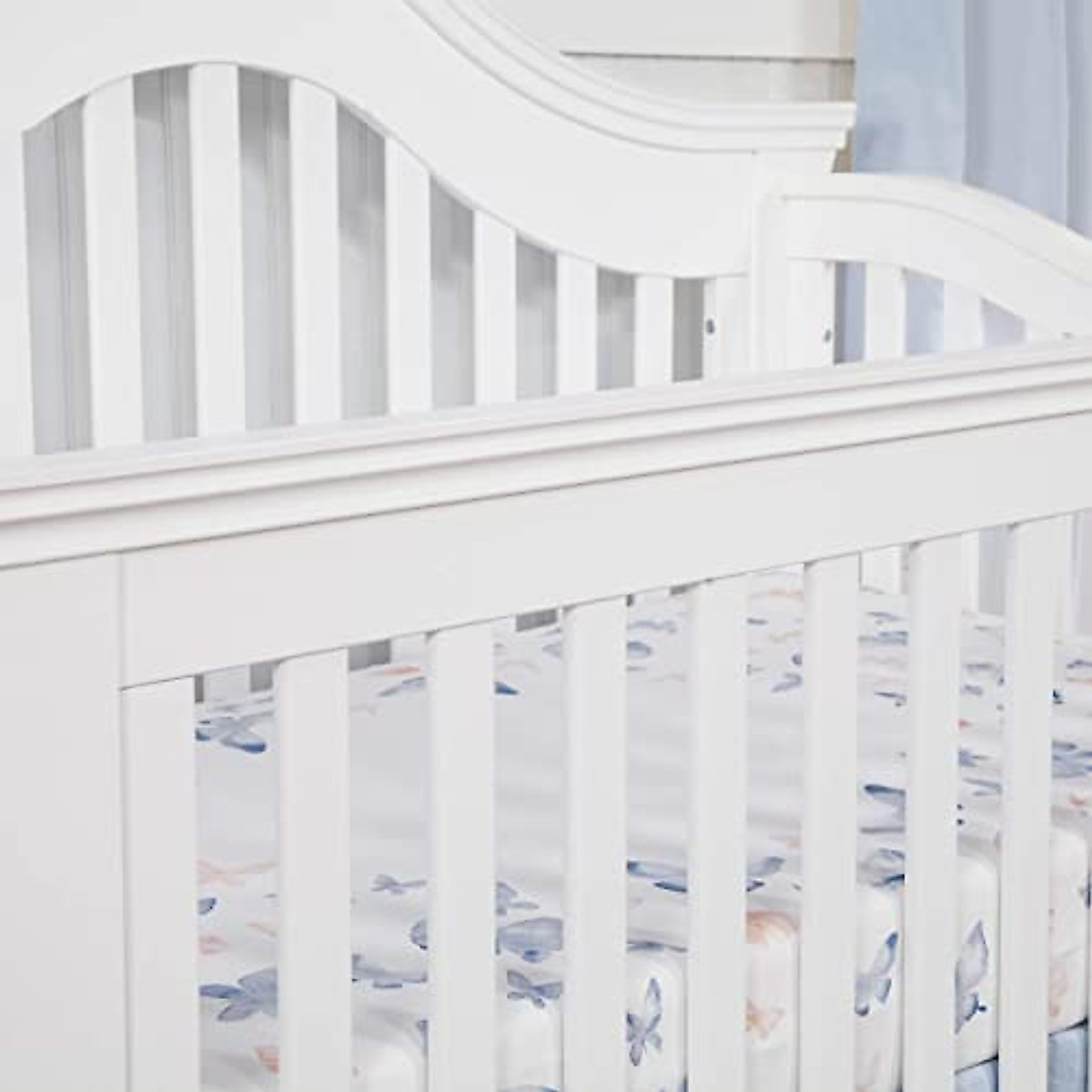 Davinci Ashbury 4-in-1 Convertible Crib with Toddler Bed Conversion Kit in Warm White, Greenguard Gold Certified