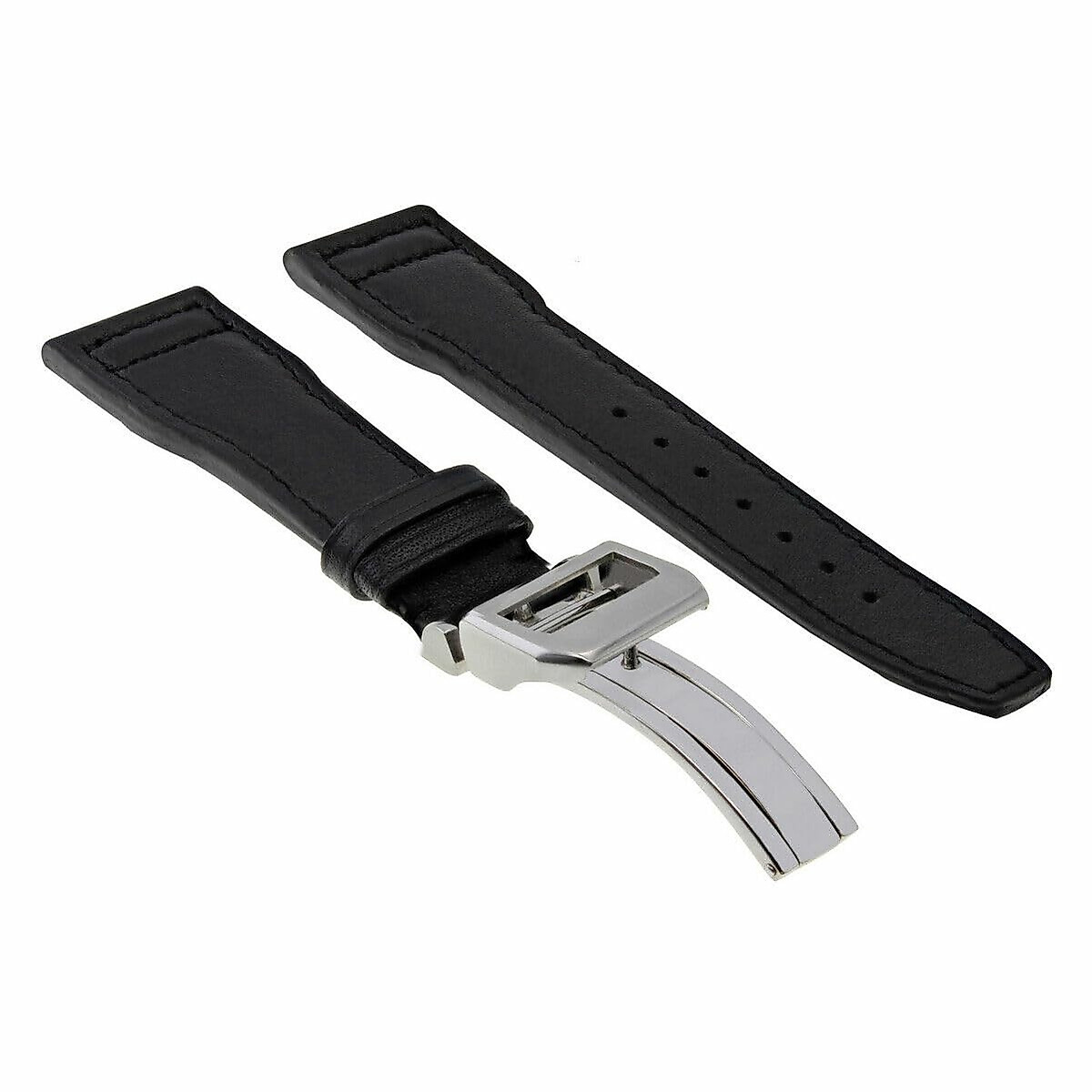 Ewatchparts 20-21-22-23MM LEATHER WATCH BAND STRAP COMPATIBLE WITH IWC PILOT PORTUGUESE TOP GUN + CLASP