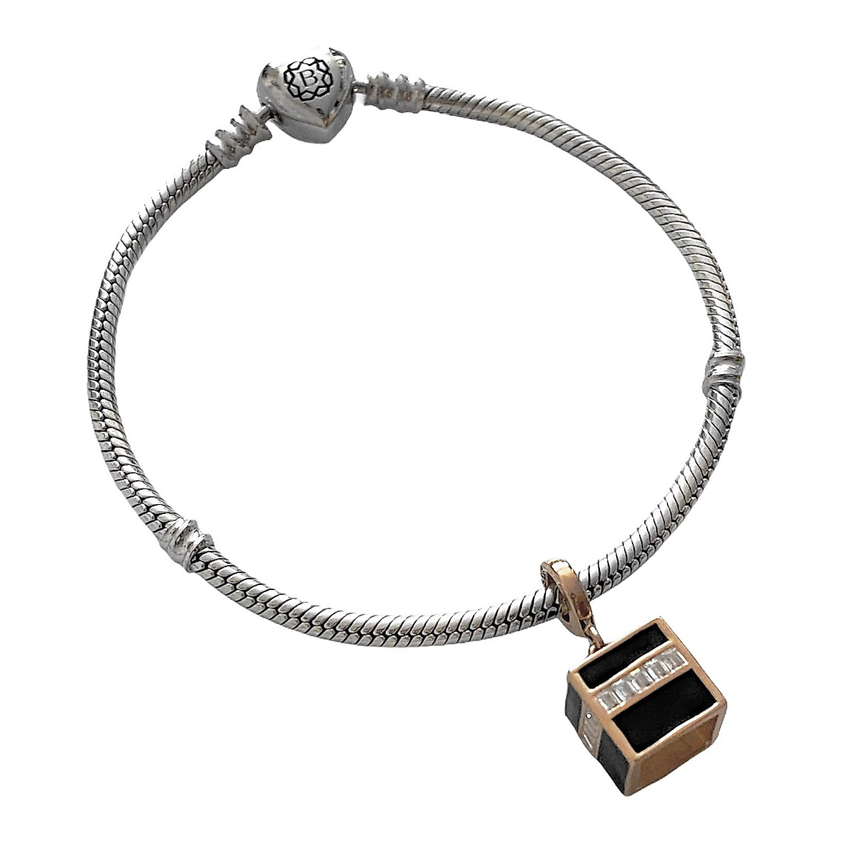 Bolenvi Kaaba Kabah Mosque Arabia Muslim Ramadan Eid 925 erling Silver Pendant Charm Bead For Pandora & Similar Charm Bracelets or Necklaces