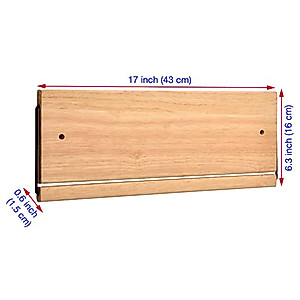 Spiretro Shoe Rack with Dowel, Wall Hanging Shoe Storage, Organize for Sneaker, Slipper, Boots in Entryway, Hallway, Trailer, RV, Solid Wood_ Beige