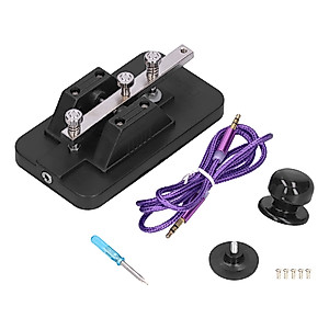 Morse Code Key Telegraph Tapper Manual CW Practice Tool Trainer with Buzzer for Beginner