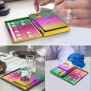 ORIA Digital Mini Scale, 200g/0.01 Pocket Jewelry Scale, Electronic Smart Scale, High Precision Milligram Scale, 7 Units, LCD Backlit Display, Tare Function, Auto Off, Stainless Steel, Colorful