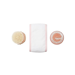 EcoTools Facial Cleanse & Prep Kit, Self-Care Skincare Tools, Cleanse & Exfoliate, Spa Headband, Cleansing Brush, Dry Brush, Makeup Prep, Eco-Friendly Skincare, Cruelty Free & Vegan, 3 Piece Set