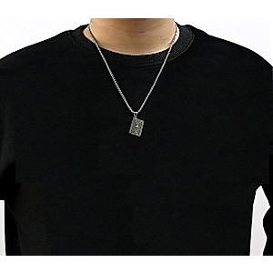 SHINYY Envelope Love Letter Necklace for Women and Men Stainless Steel Engraved Locket with I Love You Secret Message Jewelry Pendant Gift for Couples and Family (Silver)