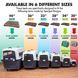 SportPet Designs Plastic Kennels Rolling Plastic Airline Approved Wire Door Travel Dog Crate, X-Large, Gray