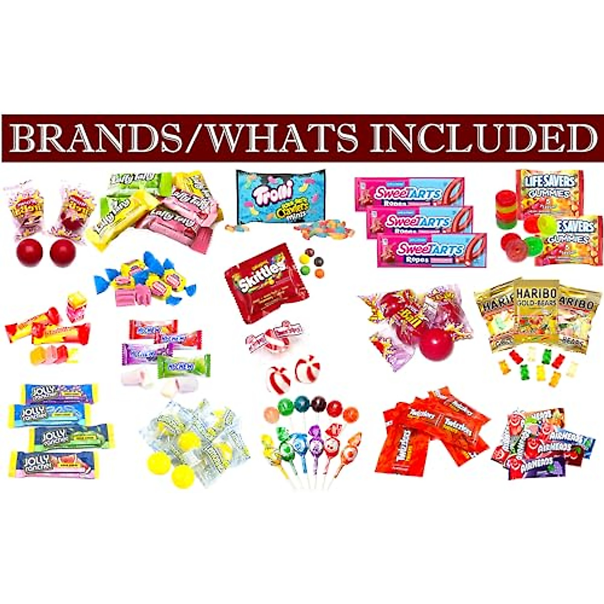 LA Signature HUGE Assorted Candy PARTY MIX BOX 6.50 LBS/104 OZ Over 255 Individually Wrapped Candies of All Time America's Most (Purple)