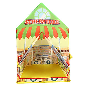 Kiddie Play Supermarket Playhouse Kids Play Tent for Boys & Girls Indoor Outdoor Toy