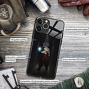 HEMINJYJEF Top Popular Japanese Anime Role Cool Unique Design Anti-Drop Cover Shell Manga Pattern Non-Slip Glossy Glass Protective Phone Case for iPhone 14 Pro Max