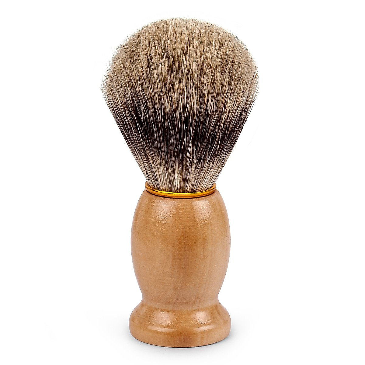 QSHAVE 100% Best Original Pure Badger Hair Shaving Brush Handmade. Real Wood Base. Perfect for Wet Shave, Safety Razor, Double Edge Razor