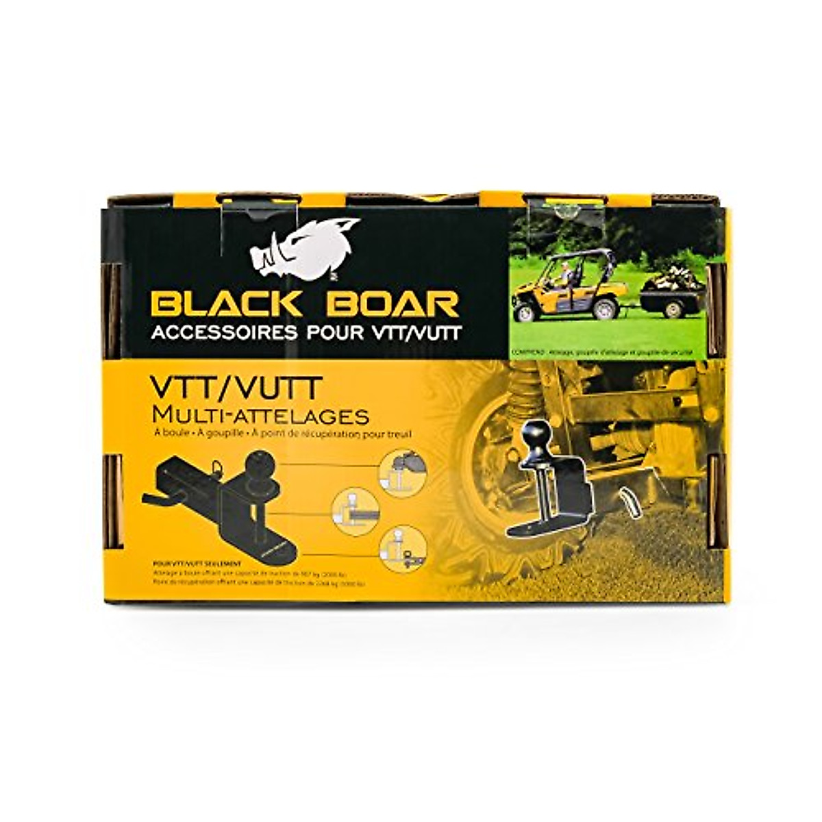 ATV/UTV Mount with Hitch Ball and Winch Strap Loop (1 7/8" Ball, 1 1/4" Shank) (66026)