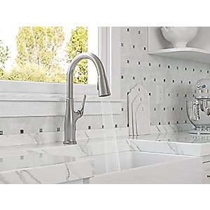 Pfister Highbury Kitchen Faucet with Pull Down Sprayer, Single Handle, High Arc, Stainless Steel Finish, LG529HGS