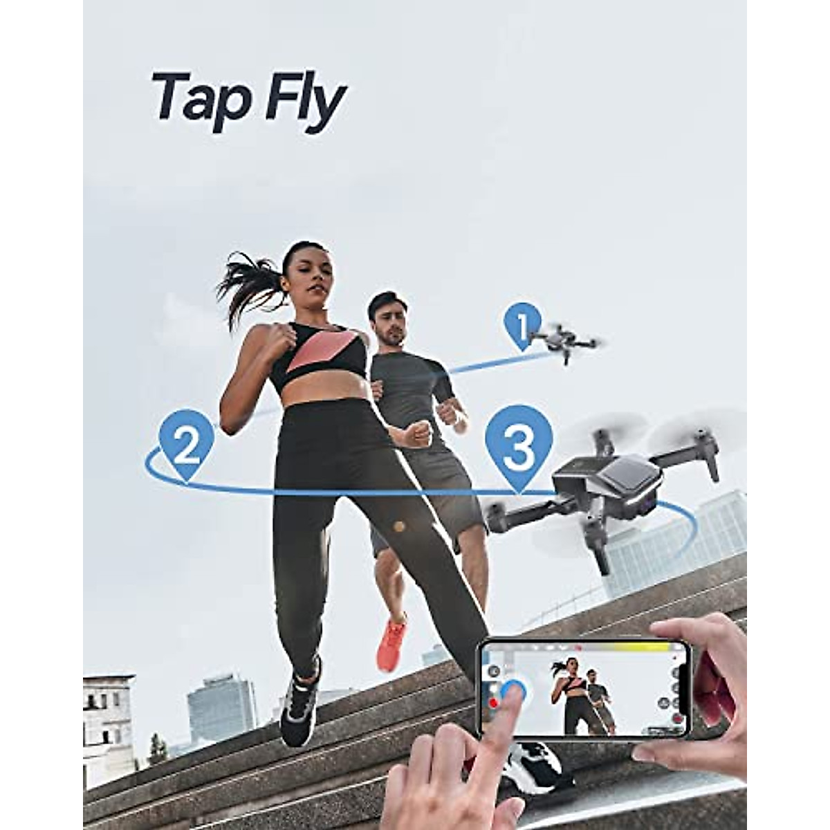 Holy Stone Drone for Adults with 1080P HD Camera, HS430 RC Aircraft Quadcopter with WiFi FPV Live Video for Beginners, Circle Fly, Throw to Go, Toys for Adults or Beginners, 2 Batteries 26 Mins, Easy to Fly, Black