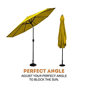 BANNER BUZZ MAKE IT VISIBLE BannerBuzz, Solid Market Umbrella, Topper & Hardware, Tent Fabric, 270 GSM, Dye Sublimation Printing Available in Octagon Shape (Yellow)