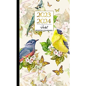 2023-2024 Pocket Monthly Planner: Pocket Size for Purse | Two Years Calendar Book (January 2023 To December 2024) With Holidays/ Lots Of Extras Including To-Do List, Goals, Contact & More