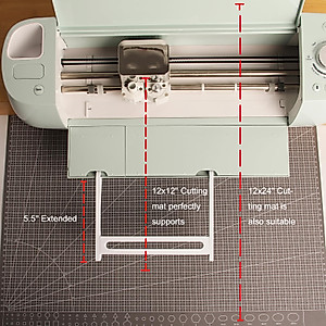 LOPASA Extension Tray Compatible with Cricut Explore Air 2 and Explore 3, Cricut Accessories for Mats Holder, Cricut Tray Extender, Suitable for 12x12 & 12x24 Grip Cutting Mat (Explore Series Machine Only)