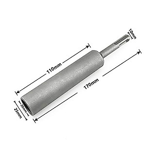 SPKLINE SDS-Plus Ground Rod Driver for 5/8 Inch and 3/4 Inch Ground Rods, 13/16"X 6-11/16"(20X170mm), 10mm Diameter Shank Fits Bosch Dewalt Milwaukee Hilti and Other SDS-Plus Rotary Hammer Drills