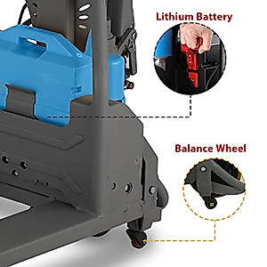 Xilin Electric Powered Pallet Jack 3300lbs Capacity Lithium Battery Walkie Pallet Truck 48"x27" Fork Size Blue Style