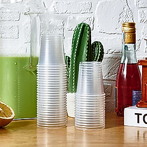 Turbo Bee 1000 Pack 3oz Disposable Plastic Cups,Disposable Mouthwash Cups,3 Ounce Small Clear Cups Ideal for Whiskey,Drinking Tasting, Food Sample