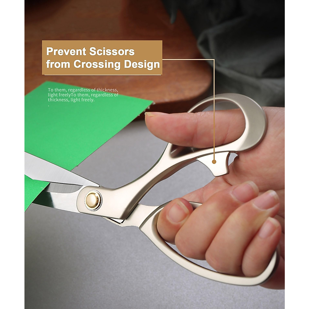 Fabric Scissors, 10.5“ Heavy Duty Fabric Shears Sewing Scissors for Fabric Cutting Tailor Scissors Cloth Scissors