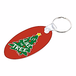 Stocking Stuffer Keychain LIT Like The Tree 2-Pack Aluminum Oval Keychain