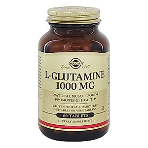 L-Glutamine, 1000 mg, 60 Tabs by Solgar (Pack of 3)