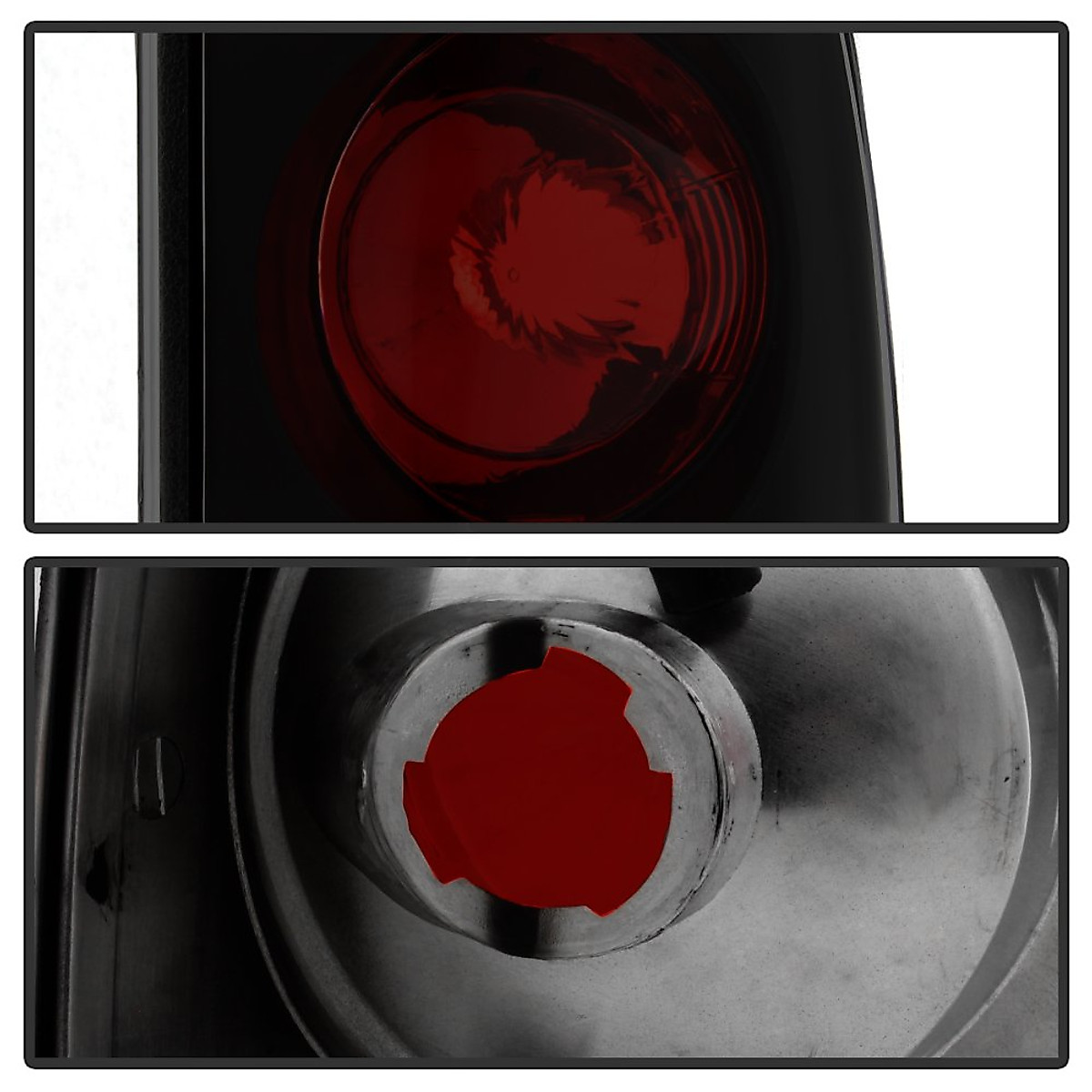 ACANII - For 1997-2003 Ford F150 99-07 F250 F350 F450 Superduty Black Smoked Tail Lights Brake Lamps Pair Set Left+Right